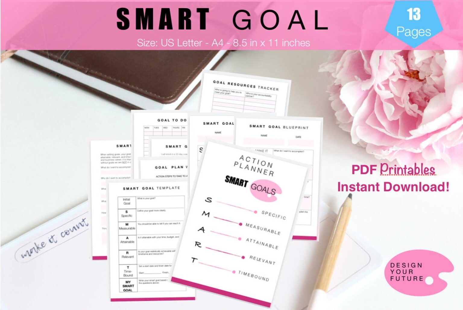 Smart Goals Template: The Ultimate Goal Setting Guide (w/examples ...